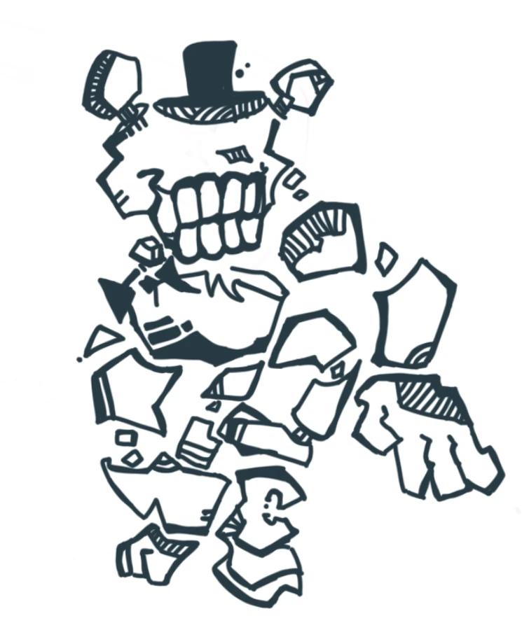 glamrock bonnie sketch + goofy ahh shadow freddy (i do not know how to ...