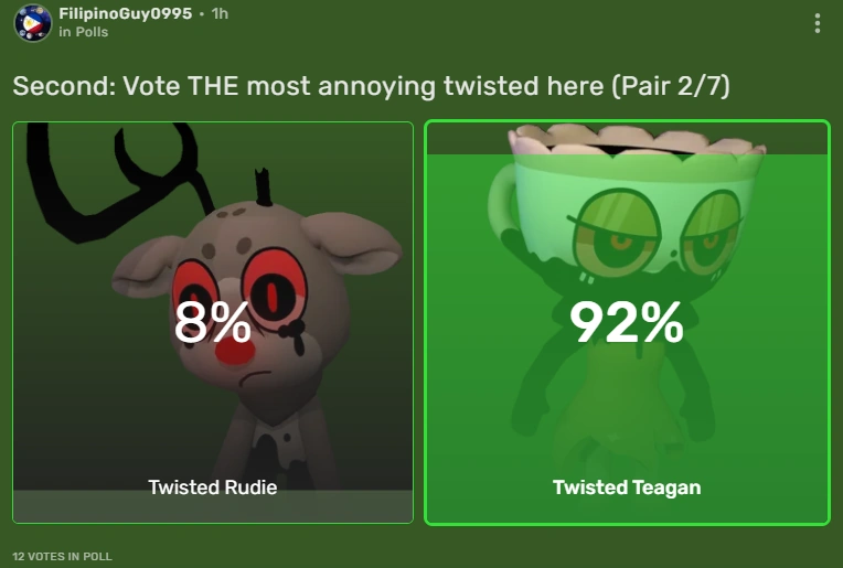 Vote Ended! Results: Twisted Teagan won at 92%! | Fandom