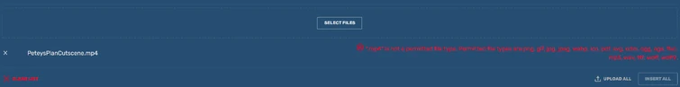 I can't upload .mp4 files. | Fandom