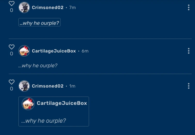 Insert screenshots of comments. | Fandom