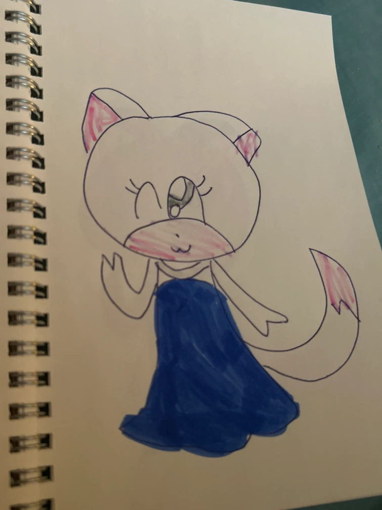 Mangle wearing Diane foxington’s blue dress | Fandom