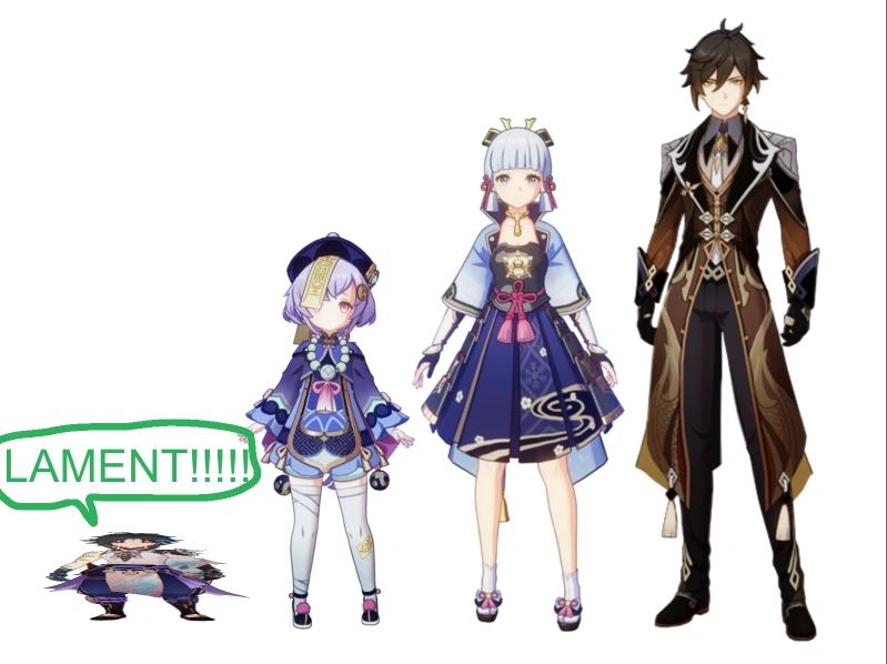 xiao's height compared to other characters | Fandom
