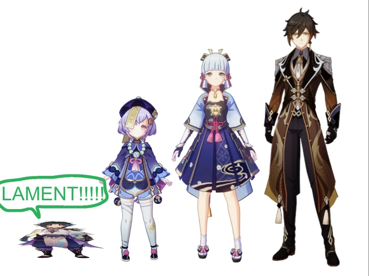 xiao's height compared to other characters | Fandom