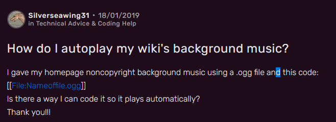 Autoplay audio | Fandom