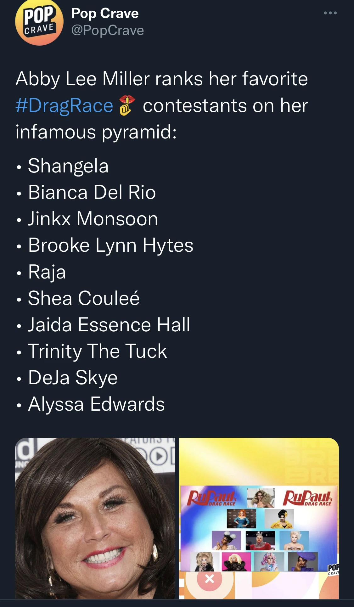 Abby Lee Miller ranks her top 10 queens on a pyramid | Fandom