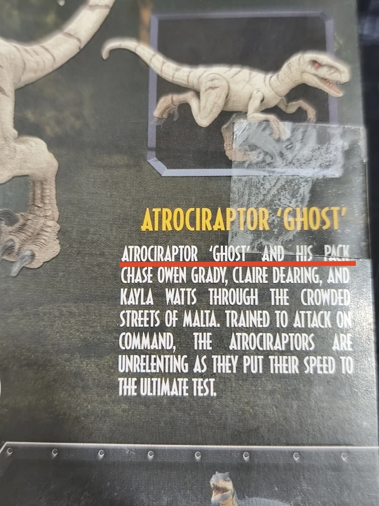 I just bought Hammond collection atrociraptor ghost today and found ...