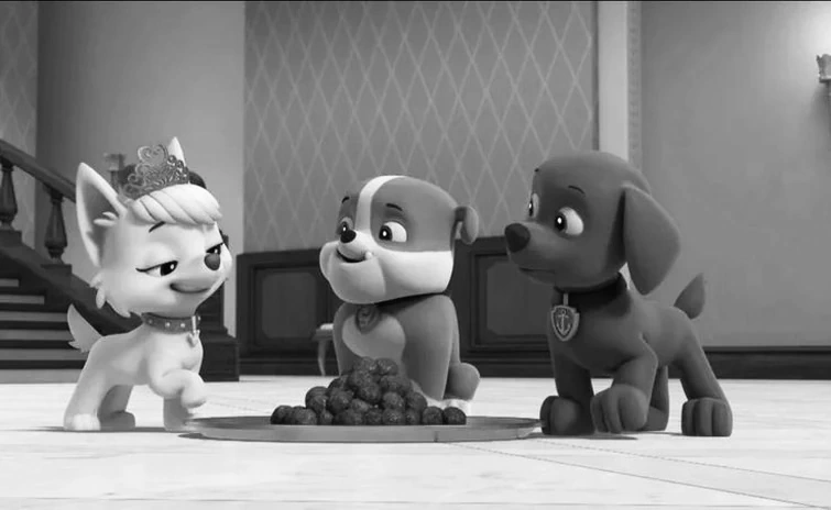 Sweetie, rubble and zuma in black and white style | Fandom