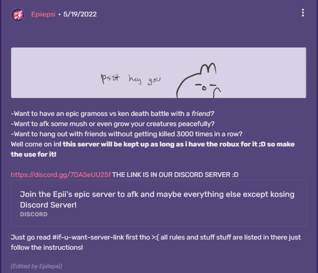 (mods help pwease) VIP server thinggy | Fandom