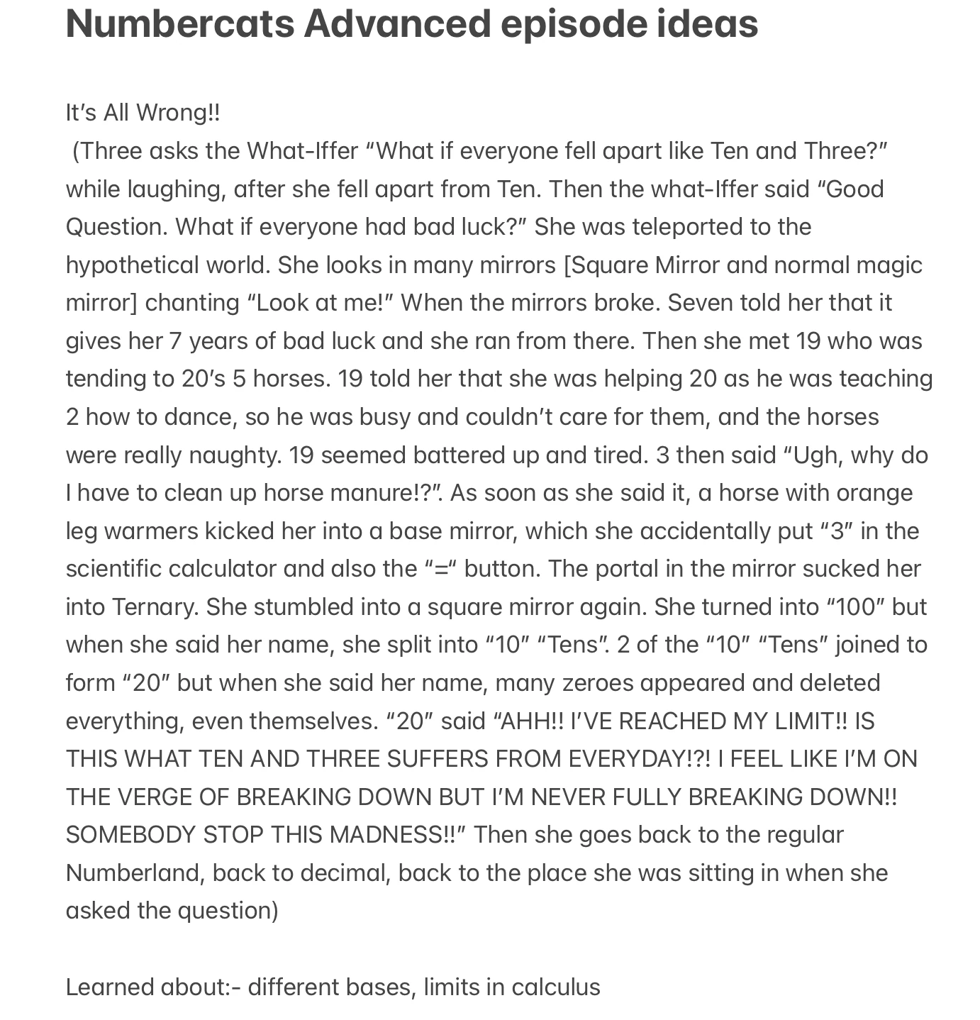 An episode idea | Fandom