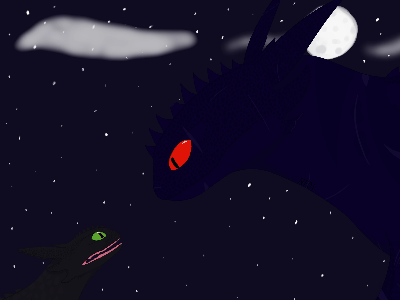 A drawing of Toothless and my OC that I spent way too much time on | Fandom