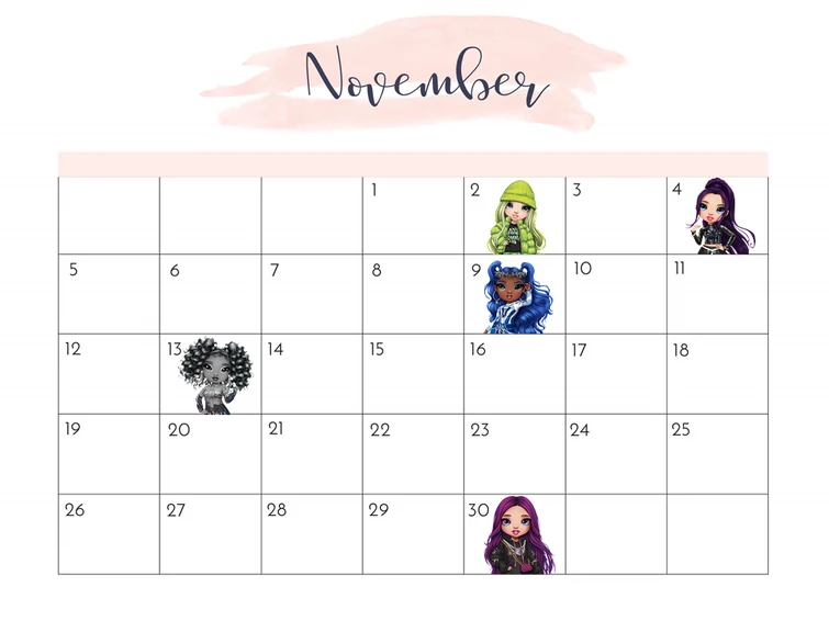Birthday Calendar: November | Fandom