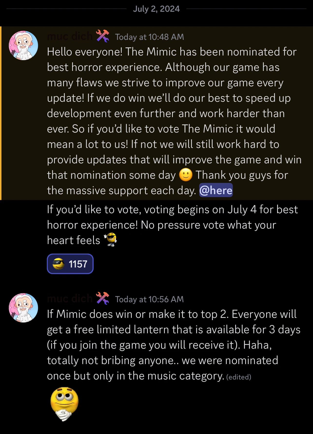 The Mimic has been nominated in Roblox Innovation Awards 2024! | Fandom