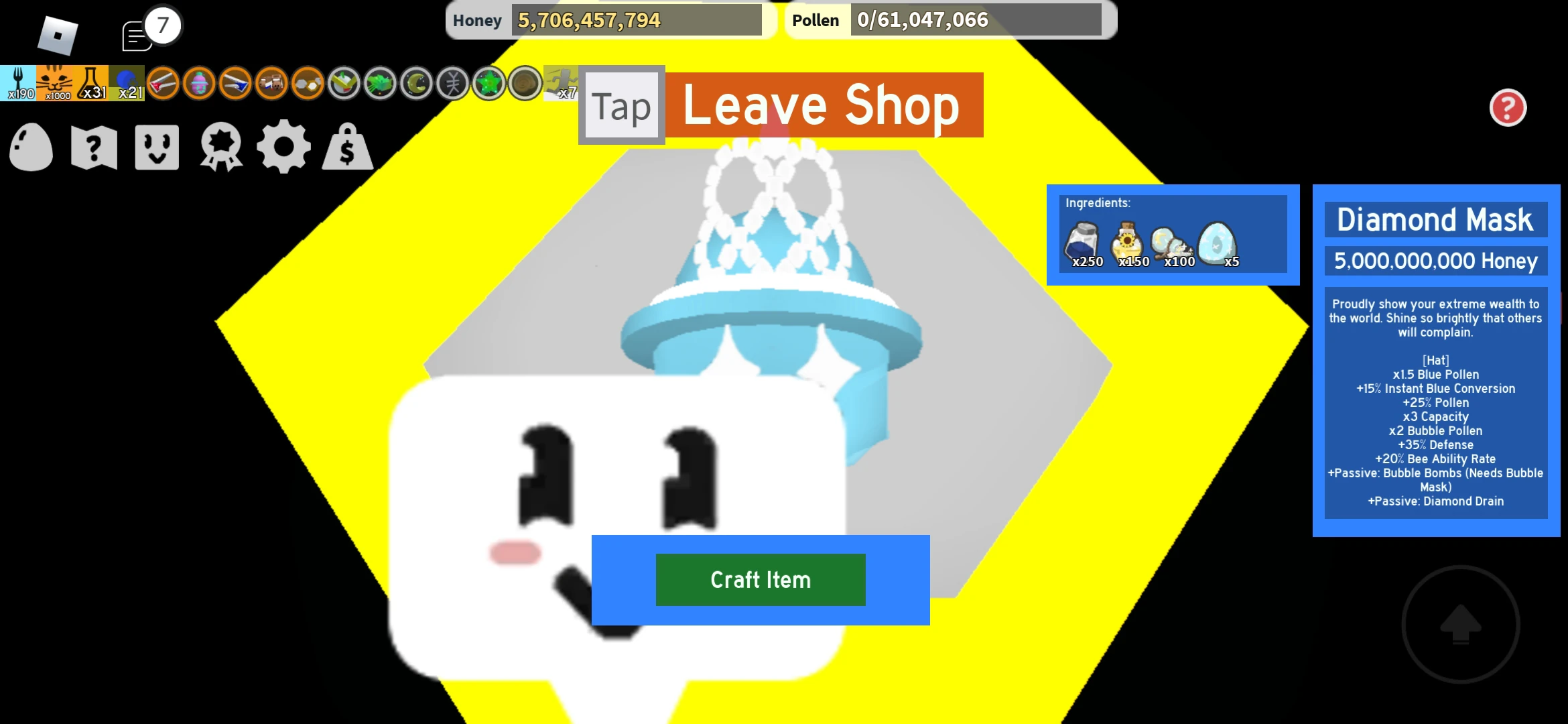 Spent 800 Robux on Diamond Eggs and I finally Got the Diamond Mask | Fandom