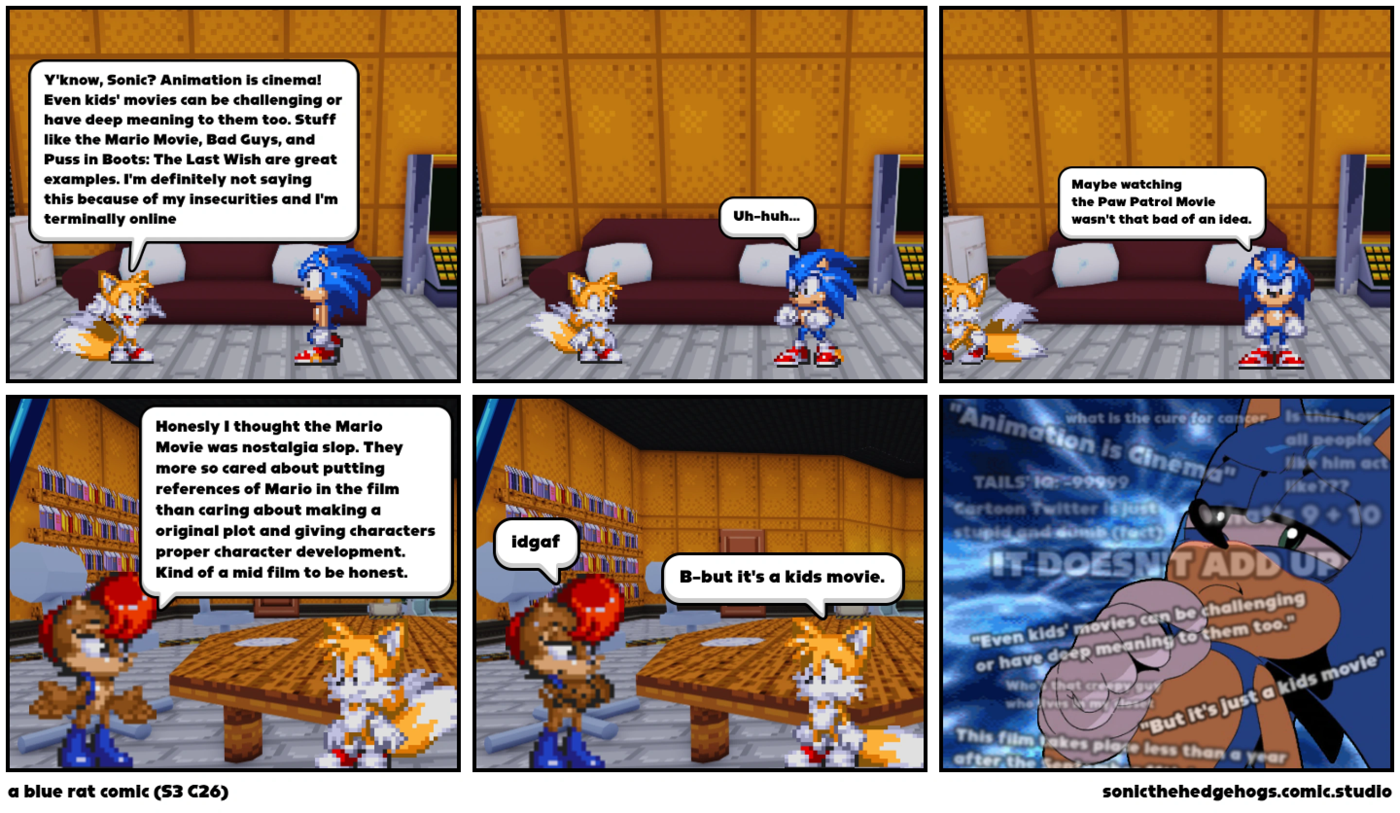 a blue rat comic #76: Animation is Hypocrisy | Fandom