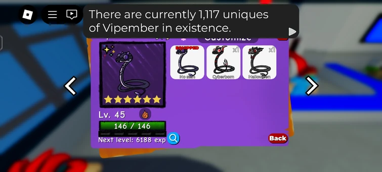 Great, now I need to make Unique Cyberborn Vipember and Skorpent ...