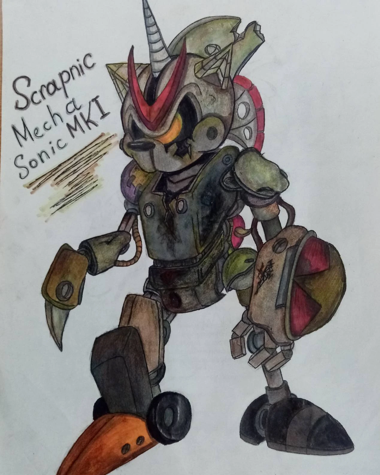 Scrapnik Island Mecha Sonic MK 1/Silver Sonic MK 2 by Not-Here-All ...