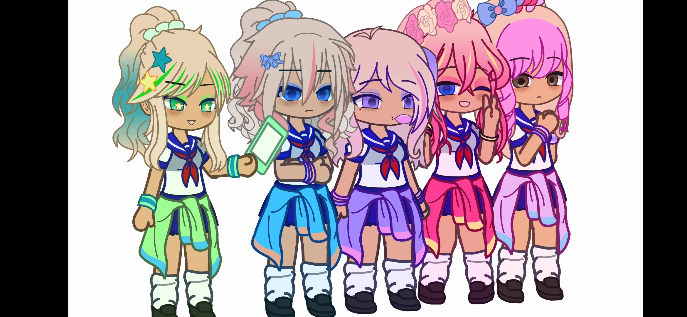 i made yandere simulator bullies in gacha club (i don't support yan dev ...