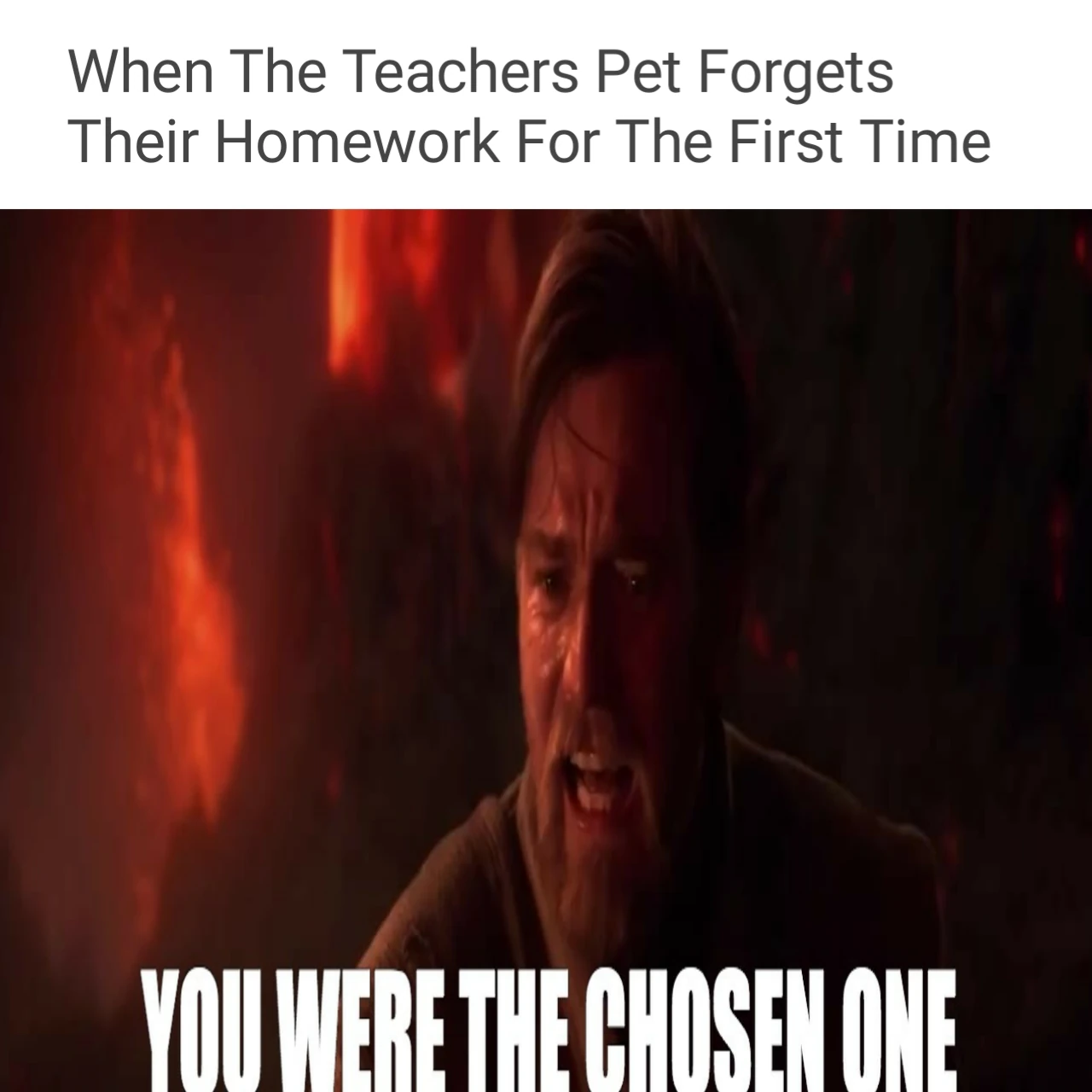 Star Wars Meme You Were The Chosen One