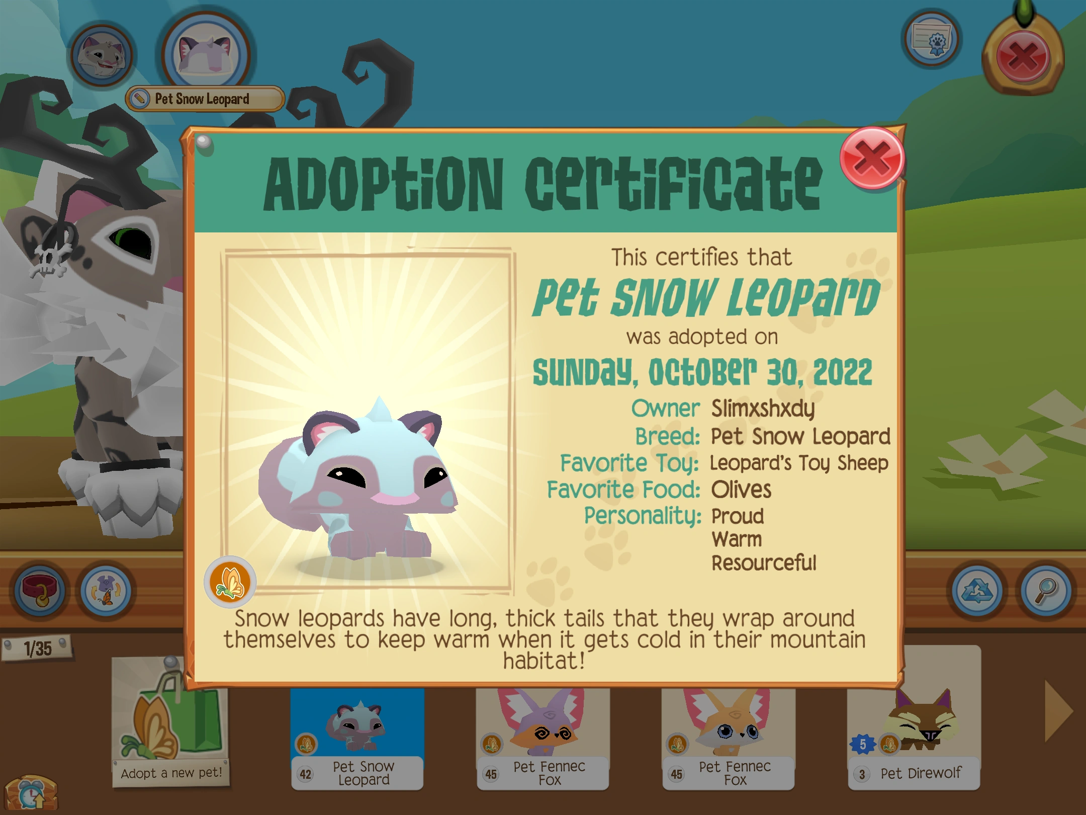 Eep just got my first snow leopard from token!! | Fandom