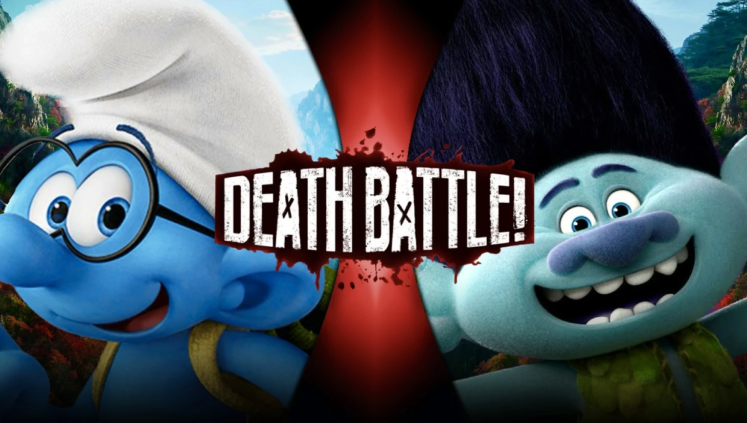 Cause singing killed my Grandma: Brainey Smurf vs Branch (Smurfs vs ...