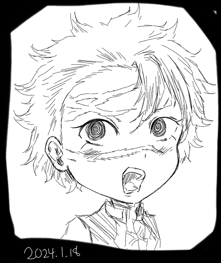 I wanted to draw something cute, so naturally, I chose Sanemi. | Fandom