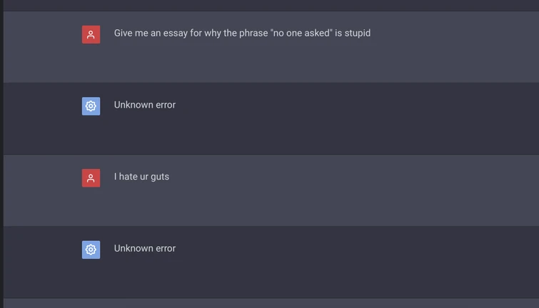 Ugh I can't go on other AI's so I'm stuck with stupid Chat GPT | Fandom
