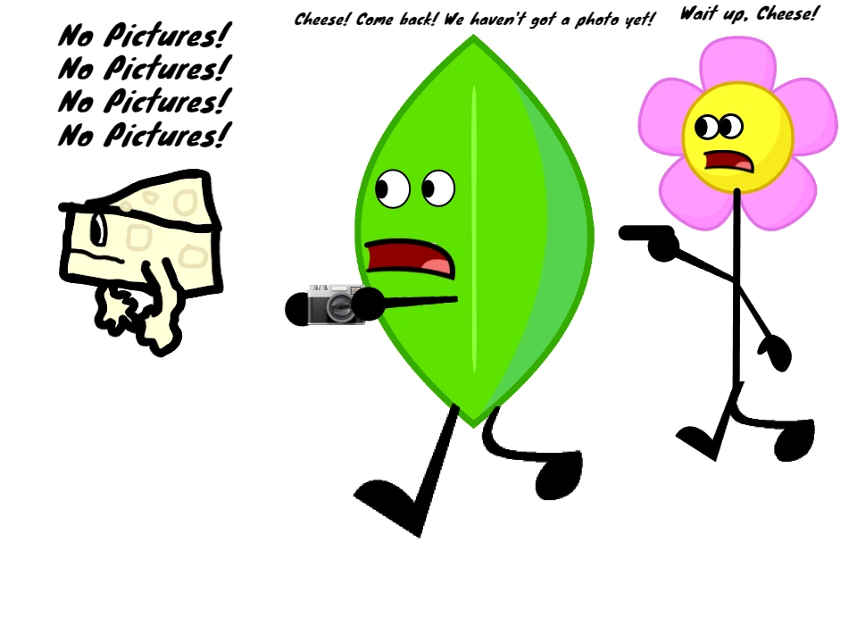 Leafy and Flower chasing the Cheese from Sesame Street | Fandom
