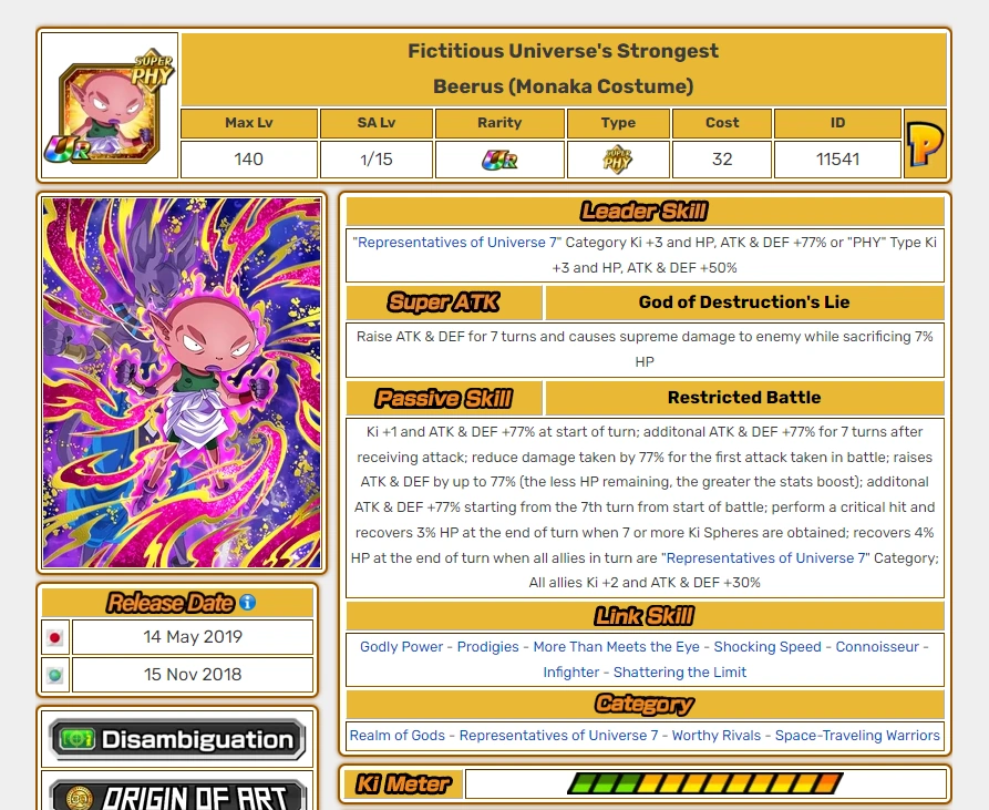 Monaka Beerus EZA Concept | Fandom
