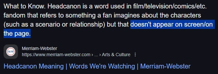 Headcanon definition (please read) | Fandom