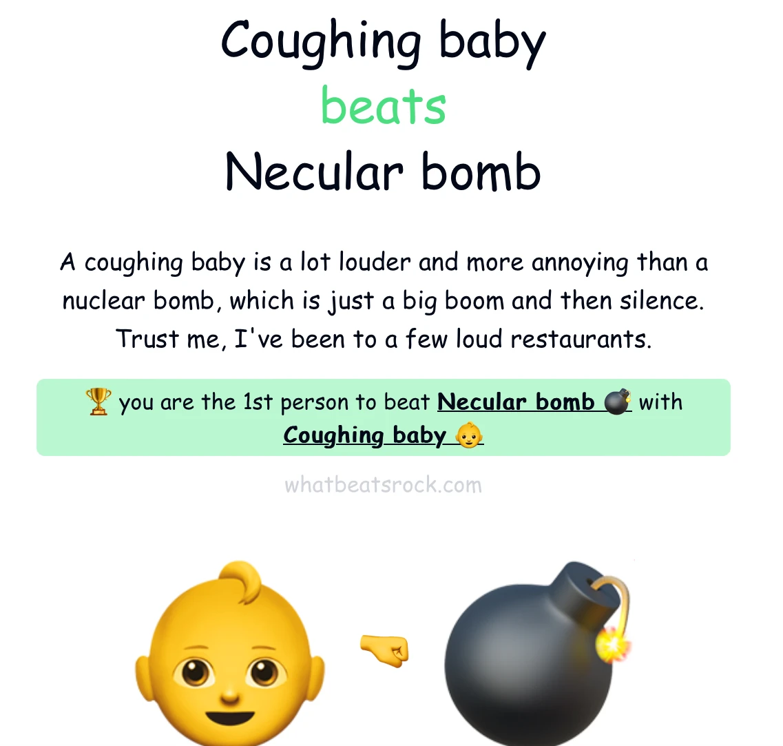 Coughing baby beats nuclear bomb | Fandom