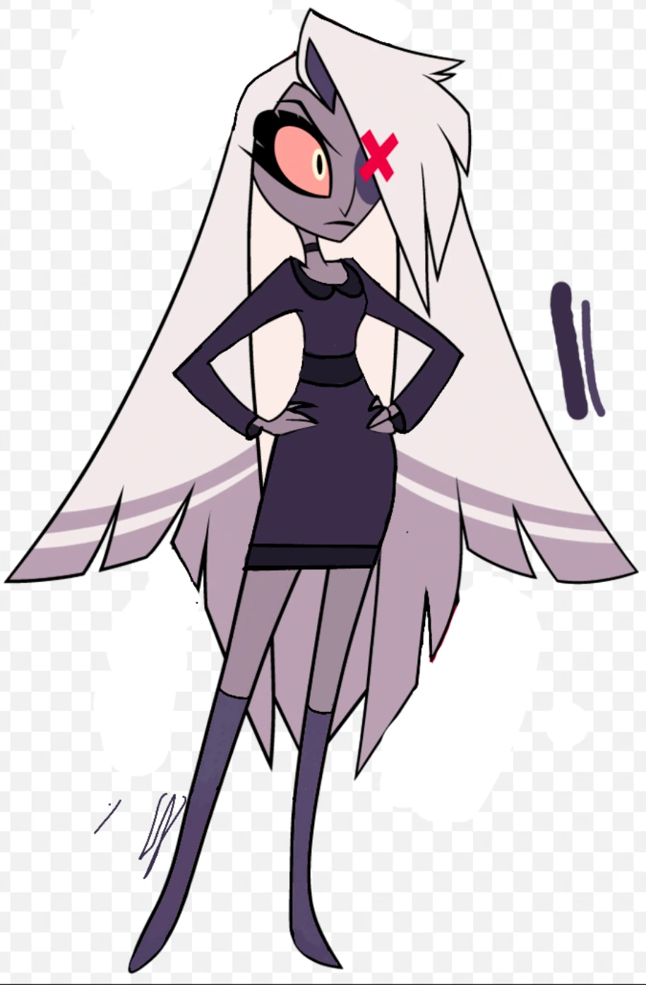 I made a re-design of Vaggie’s pyjamas cuz i hated the official design ...