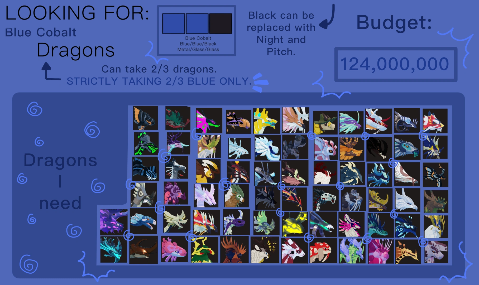 looking for 2/3 blue dragons | Fandom