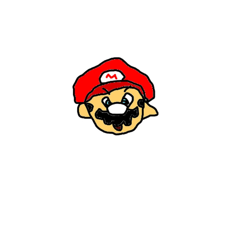 My simple drawing of 2D Mario's head | Fandom