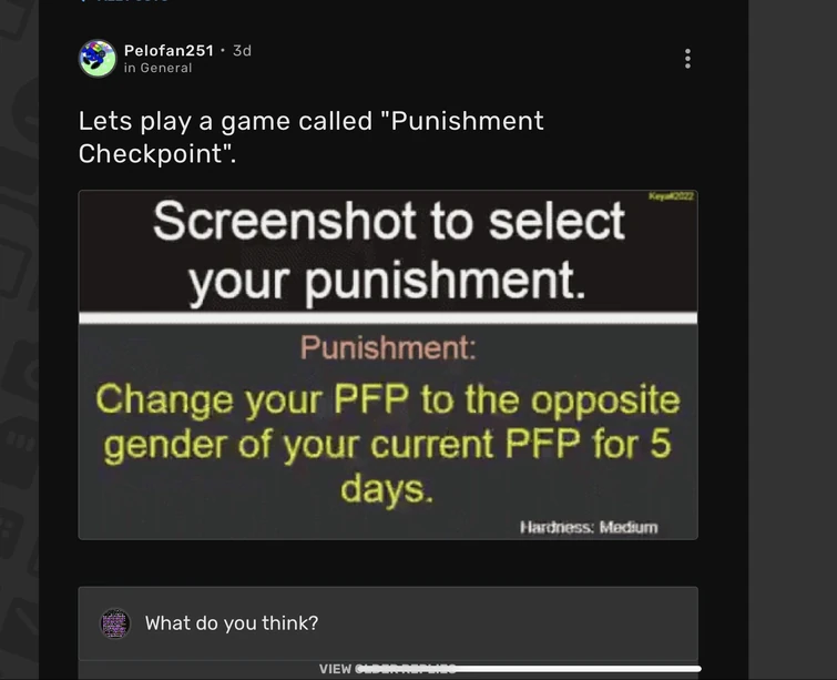 Lets play a game called "Punishment Checkpoint". | Fandom