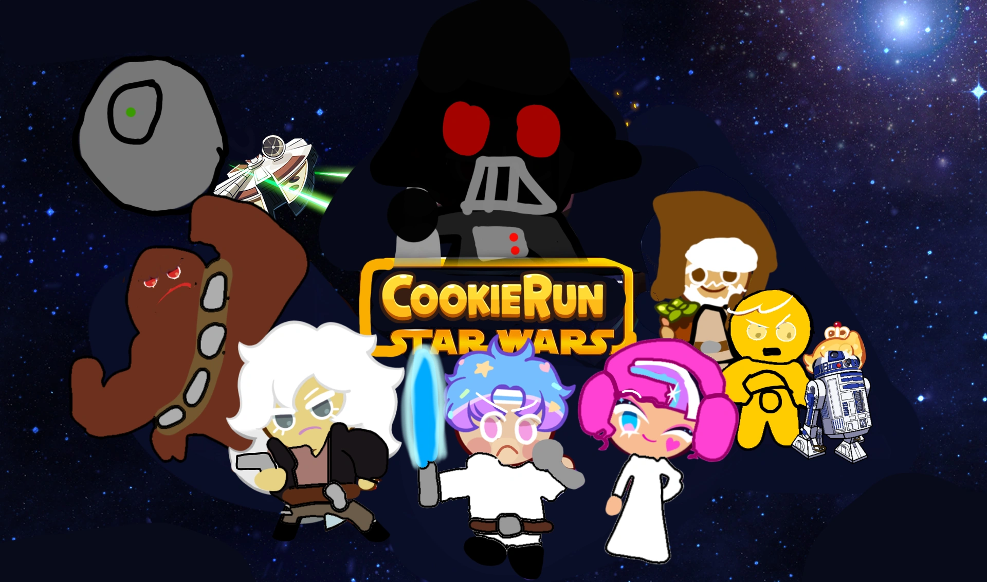Cookie run: Star Wars (Fangame) characters by me mashup by angry birds ...