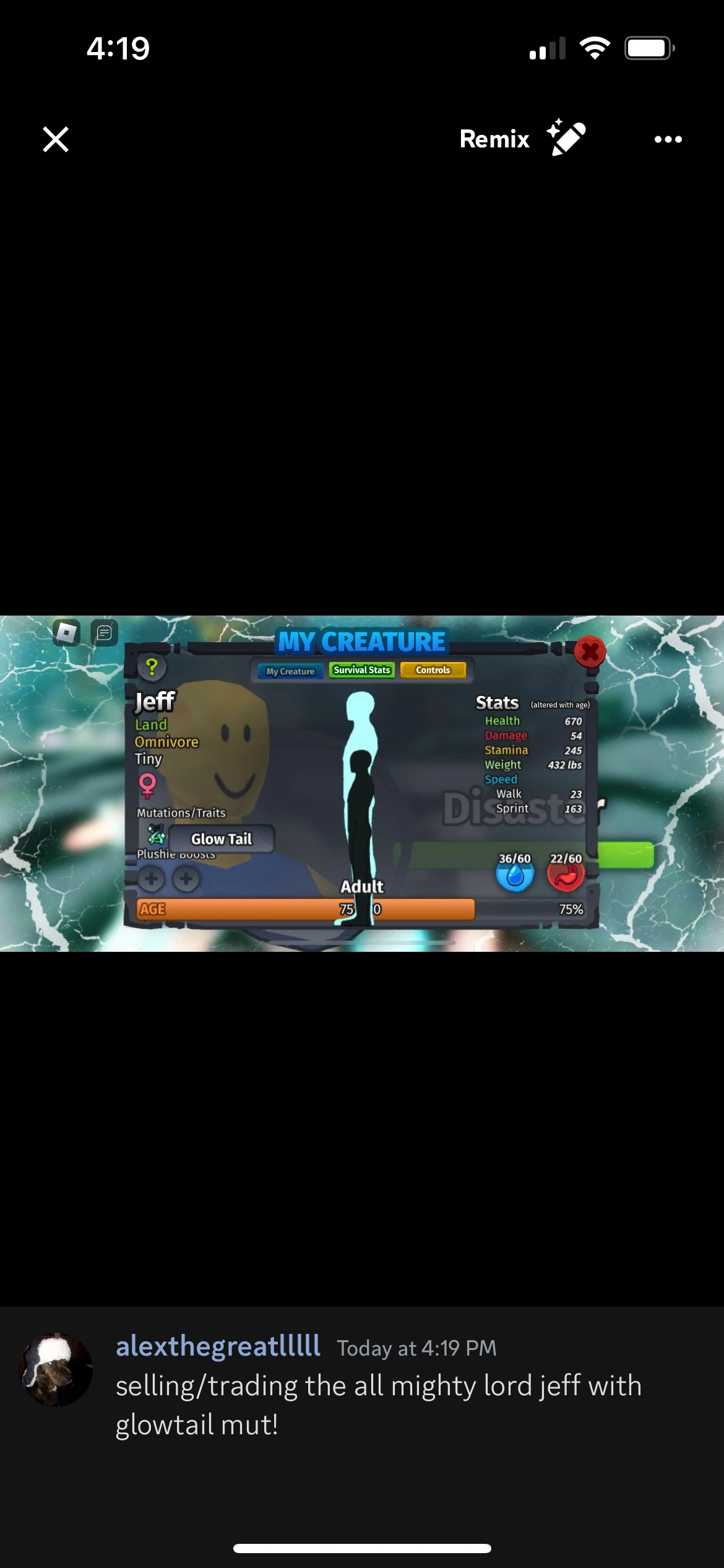 A pic of glowtail jeff I found in dc | Fandom