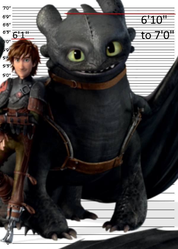 I have finally figured out Toothless' height...maybe... | Fandom