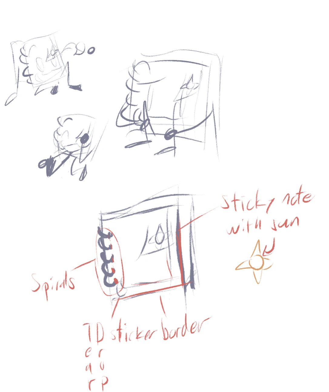 booksona doodles (and little diagram of design) | Fandom