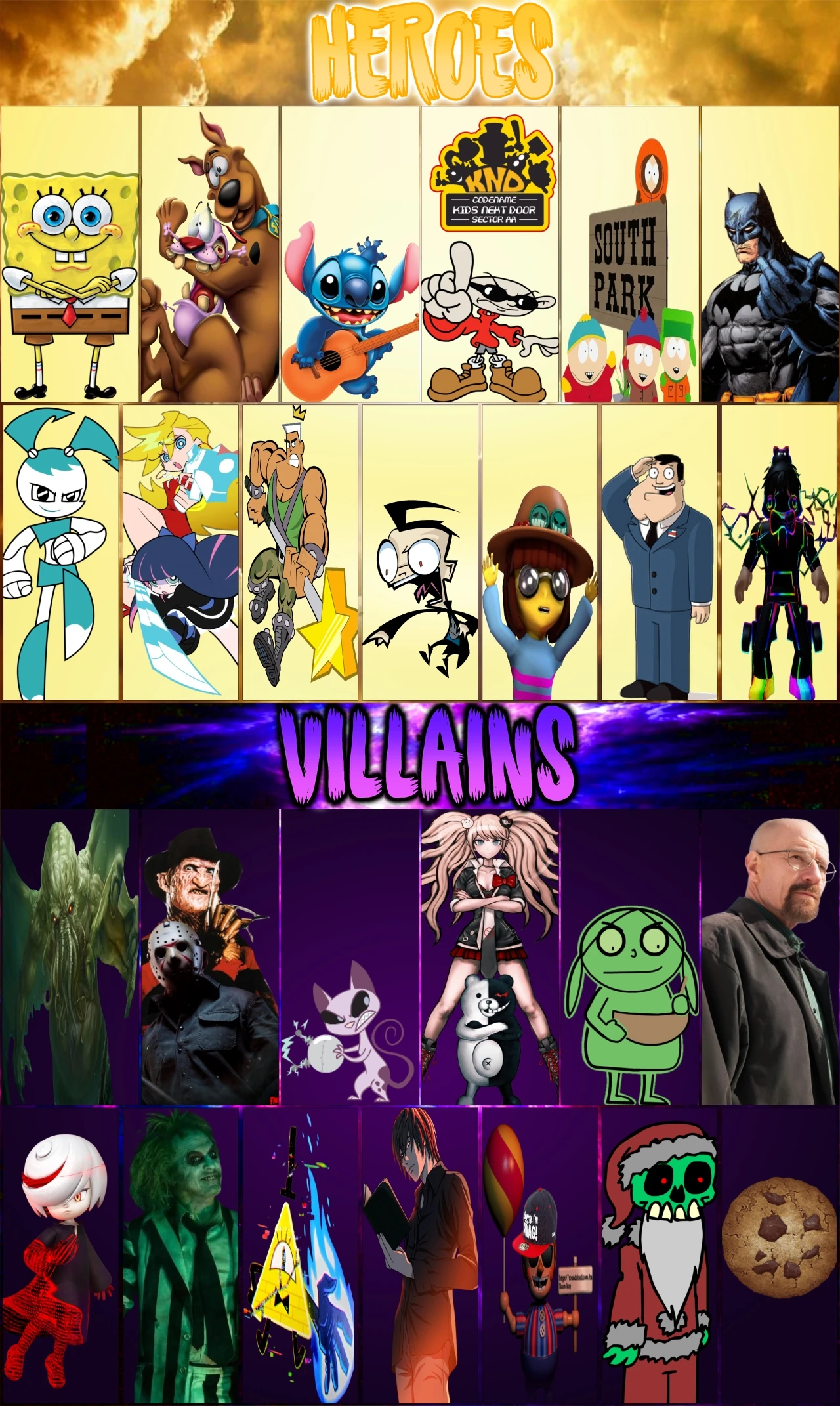Heroes vs Villains Roster | Fandom