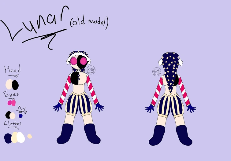 Drawing Every TSAMS Character - Lunar (Old Model 1) | Fandom