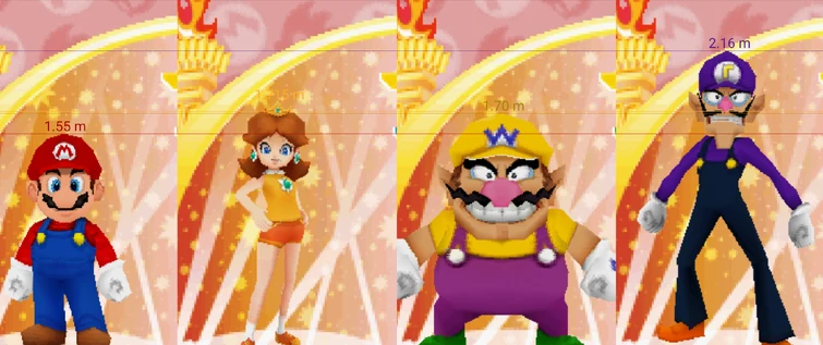 Height chart of Mario & Sonic at the Olympic Games (DS) | Fandom