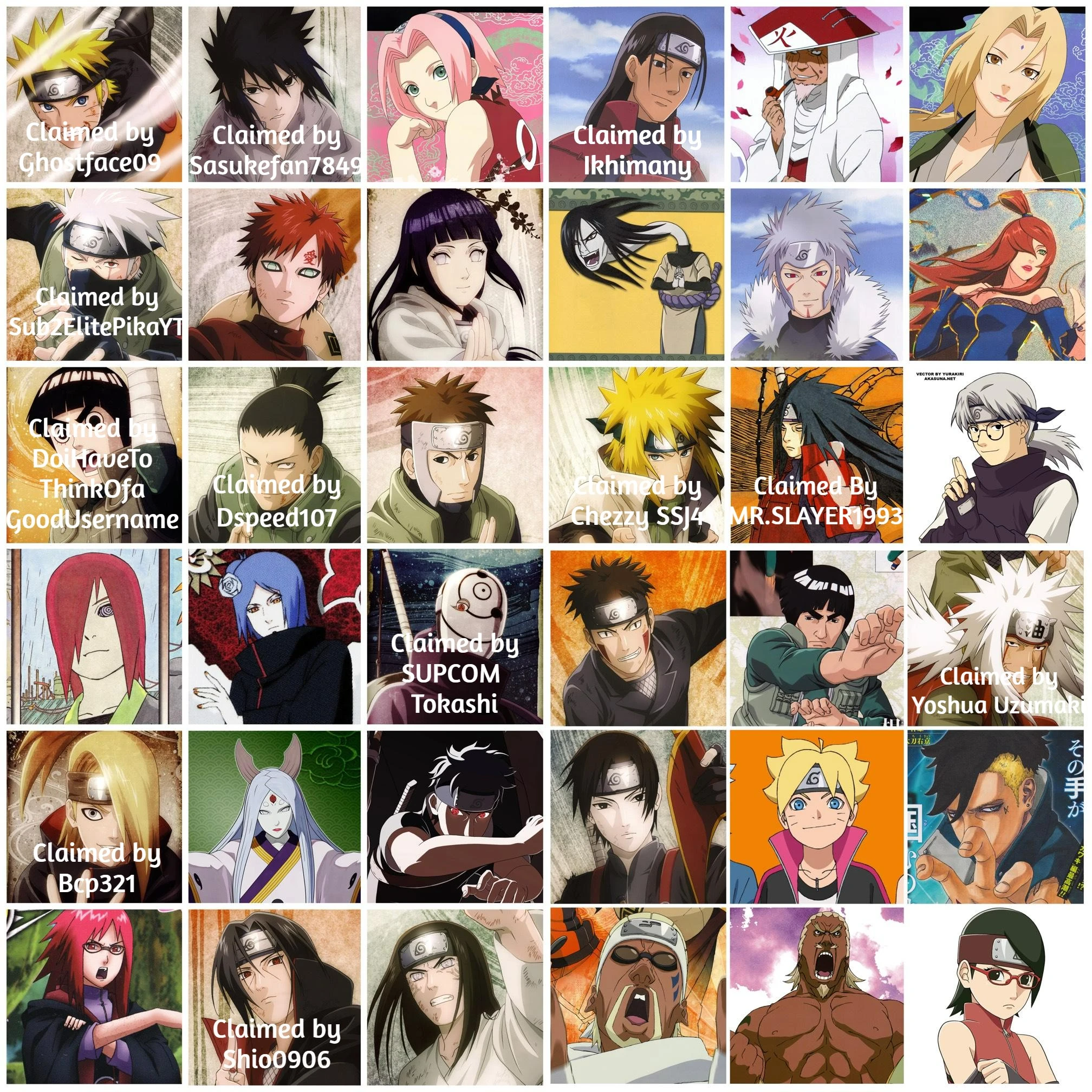 Claim Your Naruto Character By Commenting (Round 3) *Rules explained ...