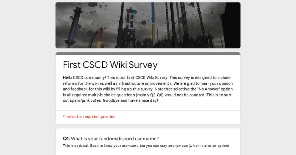 the first wiki survey has begin! | Fandom
