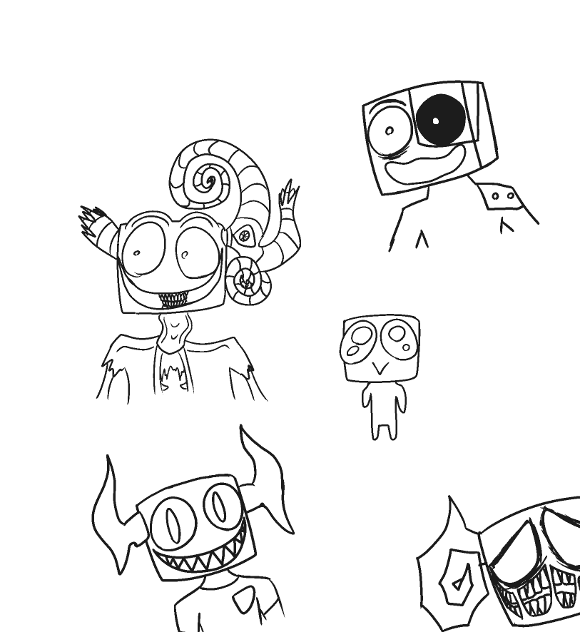 random ahh drawings of random fan monsters of mine because why not | Fandom