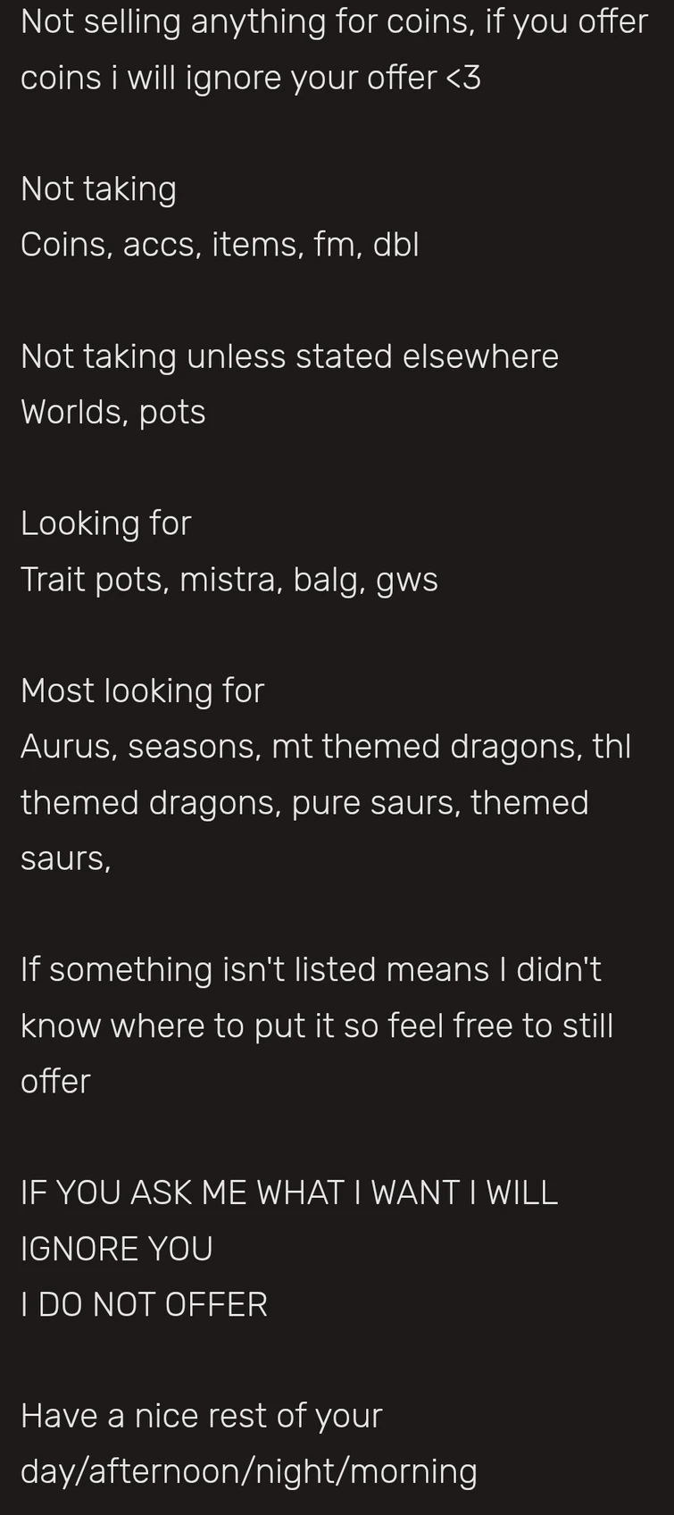 Trading/swapping | Fandom