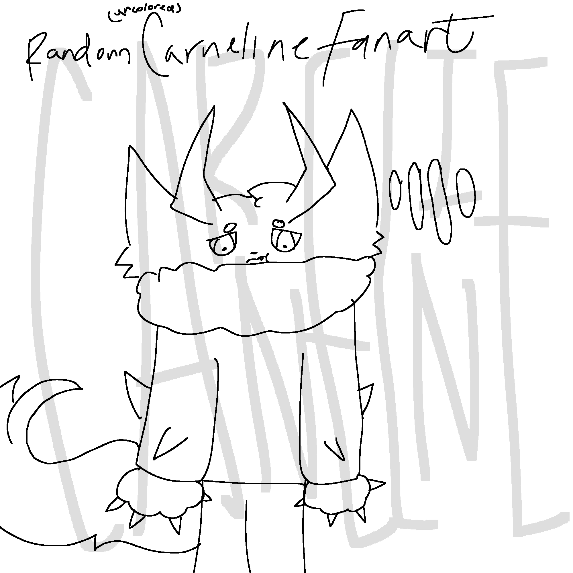 well here’s some uncolored carneline fanart lmao | Fandom