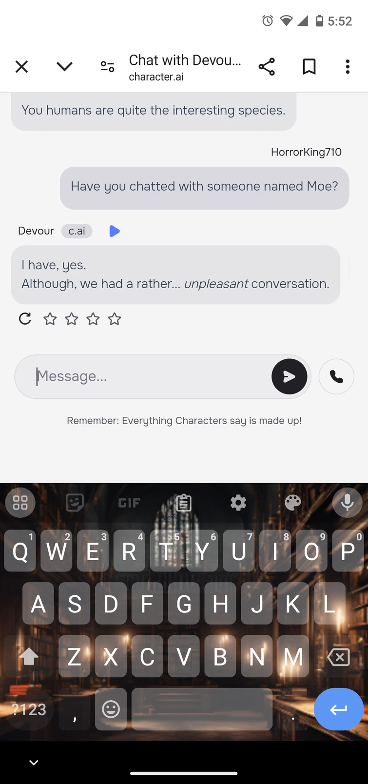 Made a Devour ai chat thing. | Fandom