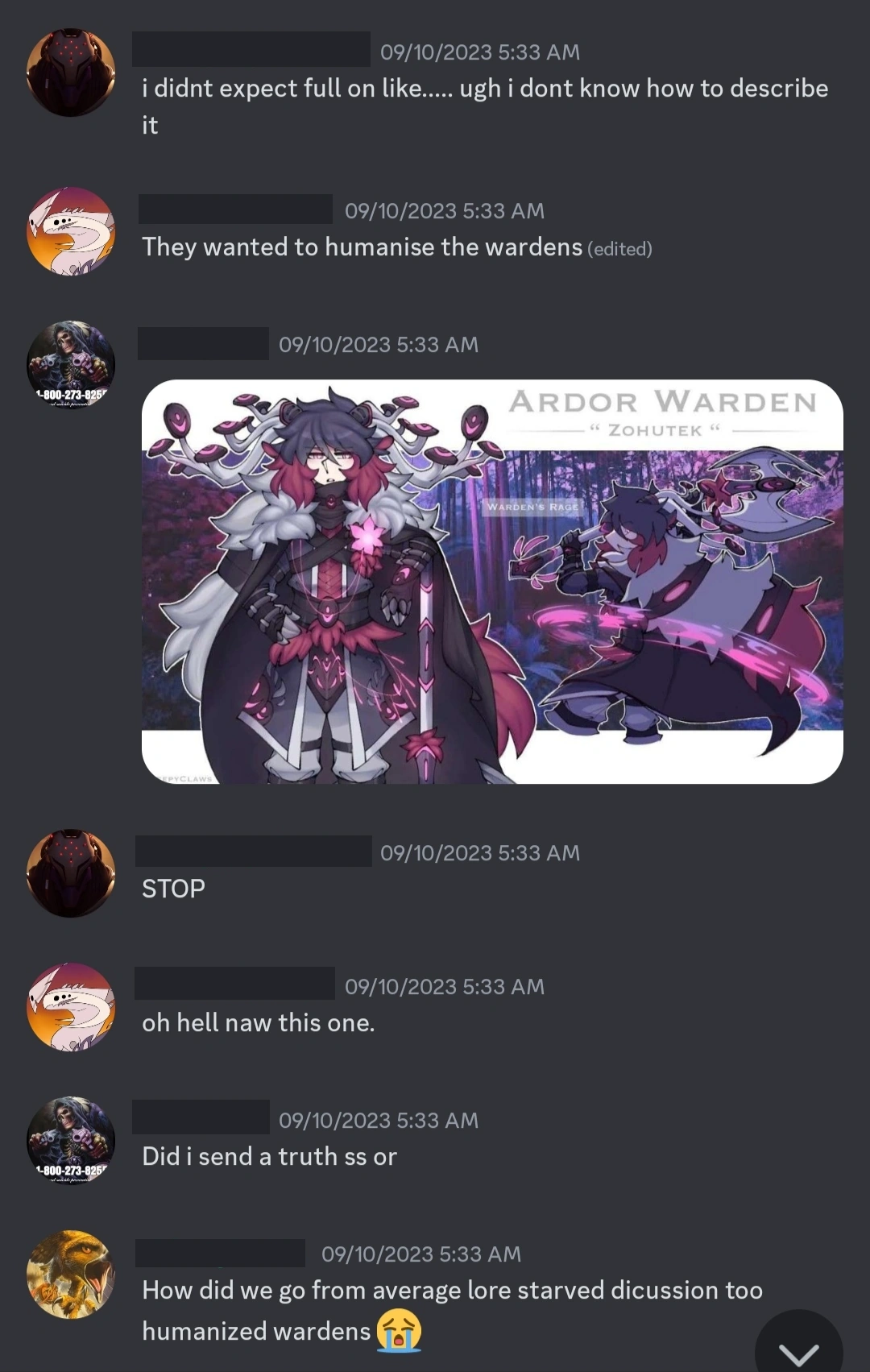 So apparently Cos discord found my human wardens | Fandom