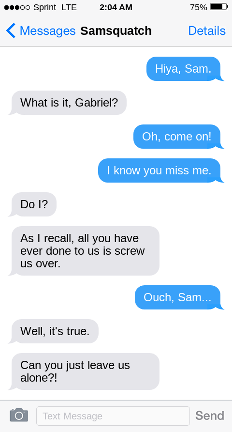 In-the-Closet Sabriel Texting | Fandom