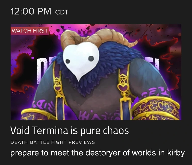 Void Termina vs The End previews | Fandom